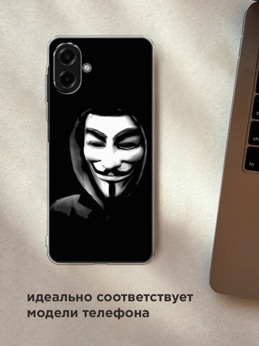 Чехол на Samsung Galaxy A07 / Самсунг А07 с принтом "Анонимус" — фото 1