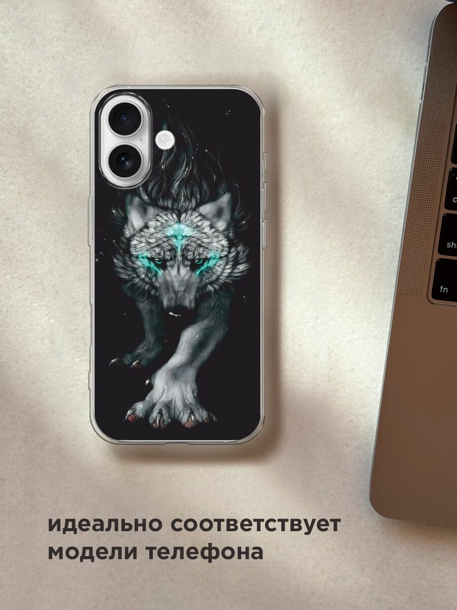 Чехол на Apple iPhone 17 / Айфон 17 с принтом "Крадущийся волк" — фото 1