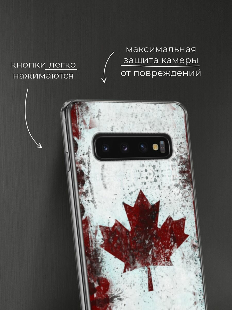Чехол на Samsung Galaxy S10 + / Самсунг Галакси S10 Плюс с принтом "Канада" — фото 1