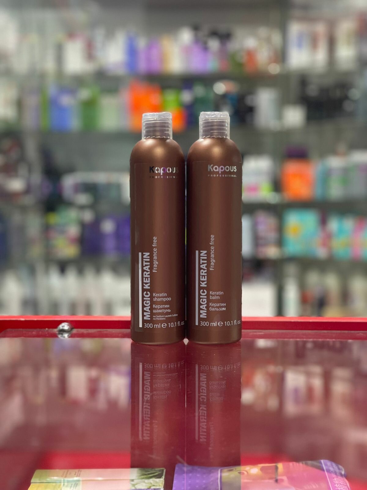 Набор для волос с кератином серии Magic Keratin (шампунь 300мл + бальзам 300мл) Kapous