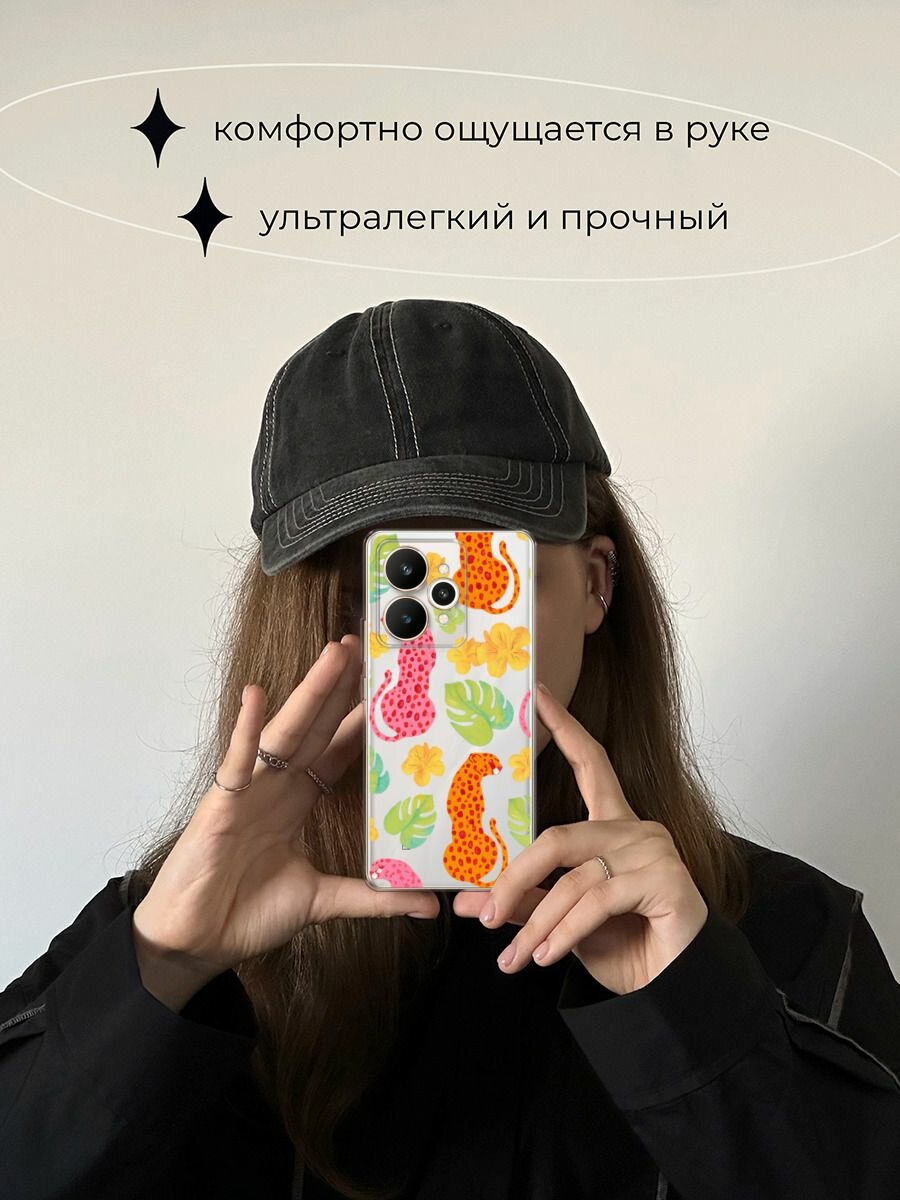Чехол на Realme 15 / Реалми 15 с принтом "Экзотика", прозрачный — фото 1