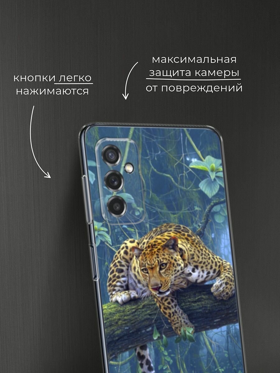 Чехол на Samsung Galaxy M52 / Самсунг Галакси M52 с принтом "Леопард охотник" — фото 1