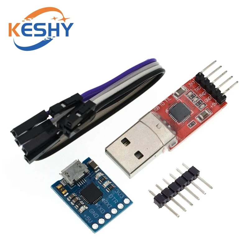 CP2102 Модуль USB-TTL Последовательный UART STC Кабель для загрузки Super Brush Line Upgrade A Тип USB Micro USB 5Pin 6Pin — фото 1