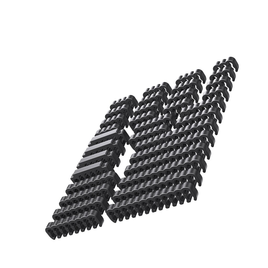 1 упаковка из 34 штук, гребень для управления сетевым кабелем, устройство для управления прозрачным кабелем шнура питания компьютера-черный