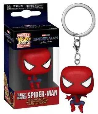 Funko Pop Marvel Человек-паук Friendly, красный, брелок