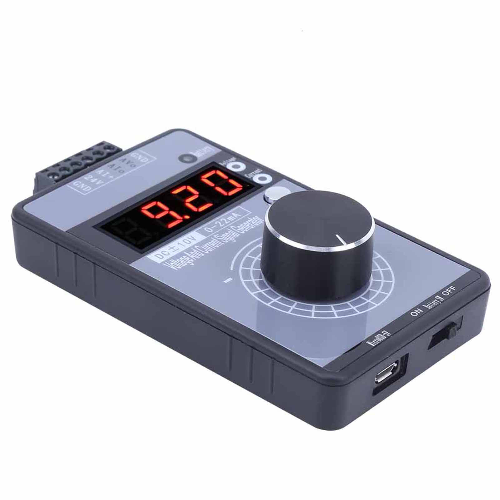 Current Voltage Signal Generator DC 0‑10V 0/0‑22mA Interface Analog Simulator 4 Digit Display for PLC Panel Debugging — фото 1