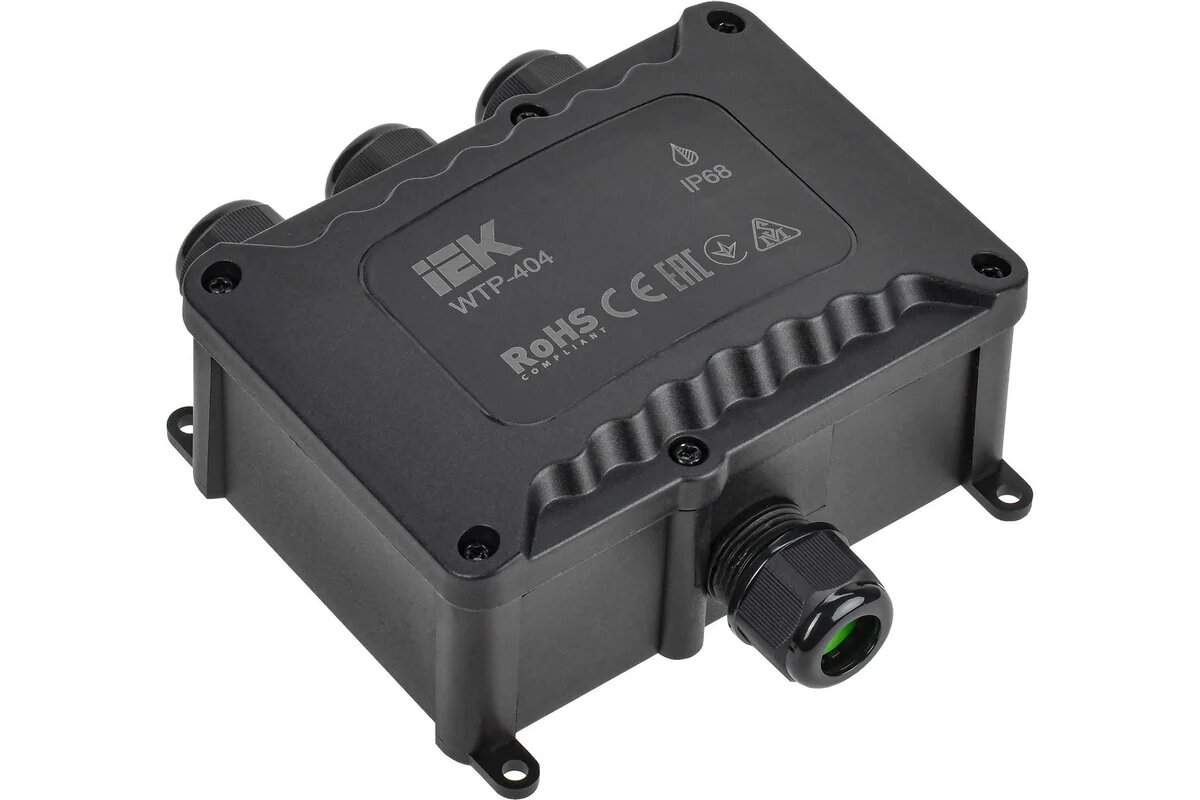 IEK WTP-404 Распределительная герметичная коробка 4 ввода IP68 UWB10-O-450-41-04-68