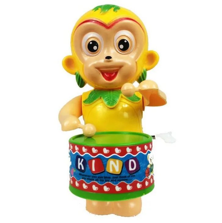 Барабан, заводная игрушка в виде обезьяны, солнца, 2-4 года, пластиковый, 2021