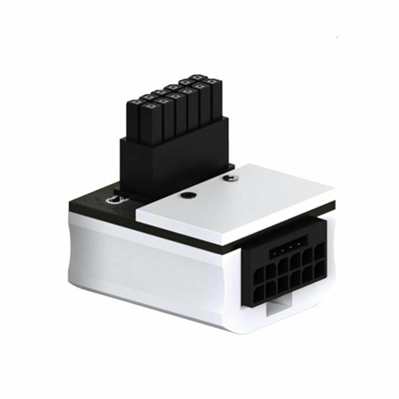12VHPWR 12+4 Pin Угловой Коннектор для Видеокарт, Белый - Обратный ход