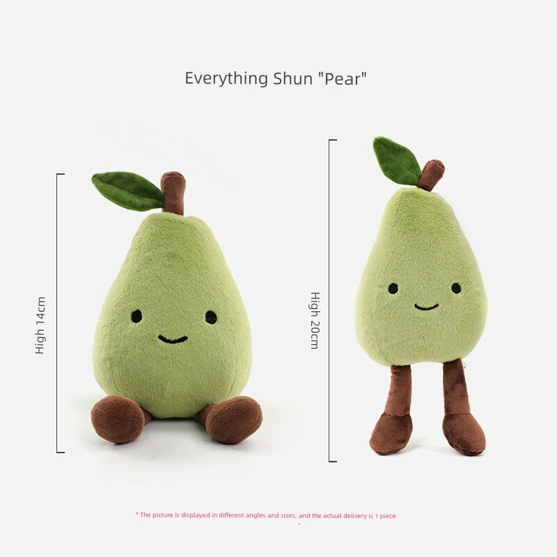 Мягкие игрушки RECUR Fun Fruit: арбуз, клубника, яблоко – отличные и значимые подарки на праздник Сочные маленькие груши