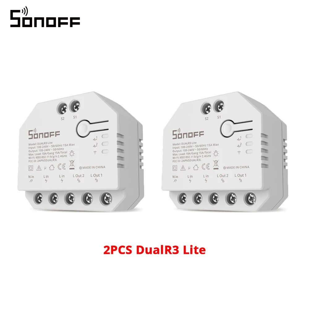 SONOFF DUALR3 Lite, 2 шт.