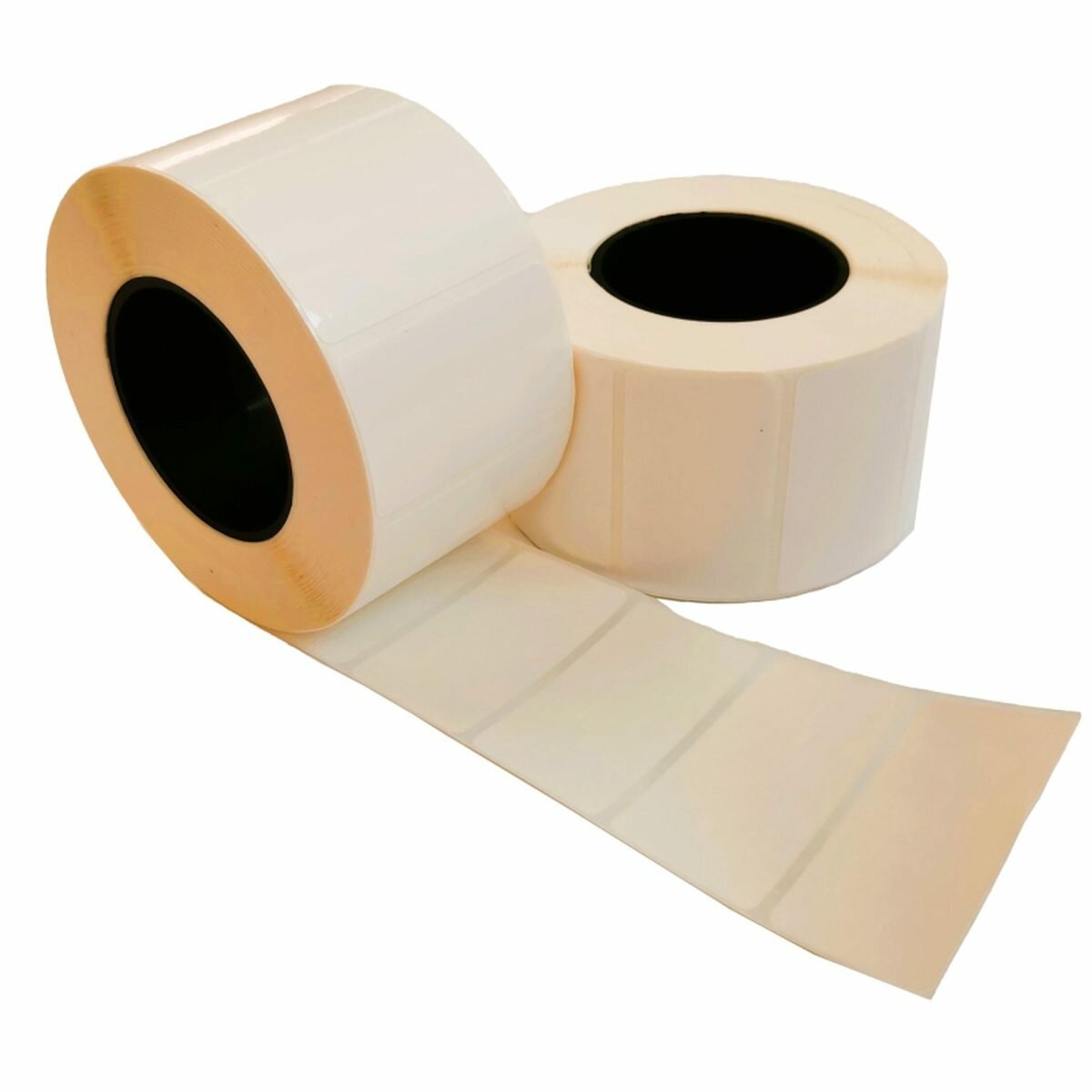 Термотрансферные этикетки полипропиленовые 43х25мм, втулка 40мм, 1000шт, 6 рулонов (спайка) (1977673), 12 уп.