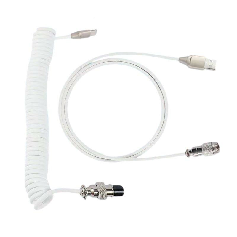 Механическая клавиатура с пружинным кабелем Type-C, Белый