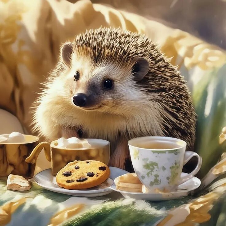 Алмазная Мозаика "Ёжик" 40х50 Алмазная Вышивка/Живопись Стразами, Полная Экспозиция