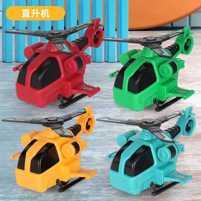 Набор игрушечных вертолетов с инерционным двигателем для детей, 4 случайные модели, подарок для игры с воздушным