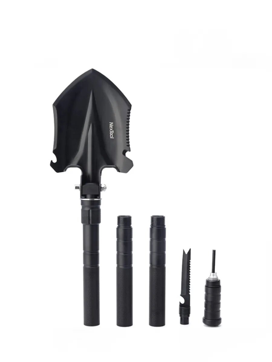 Лопата NexTool туристическая, многофункциональная, складная, Medium Multifunctional Shovel NE20206, 83см, черная.