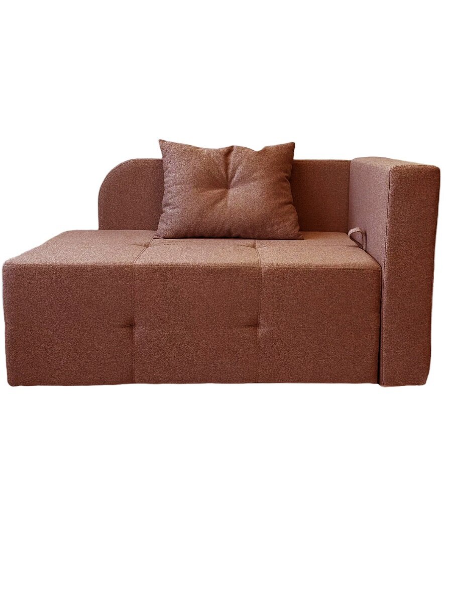 Диван тахта раскладной StylChairs Дарья (Правый), ткань, кирпичный, с ящиком
