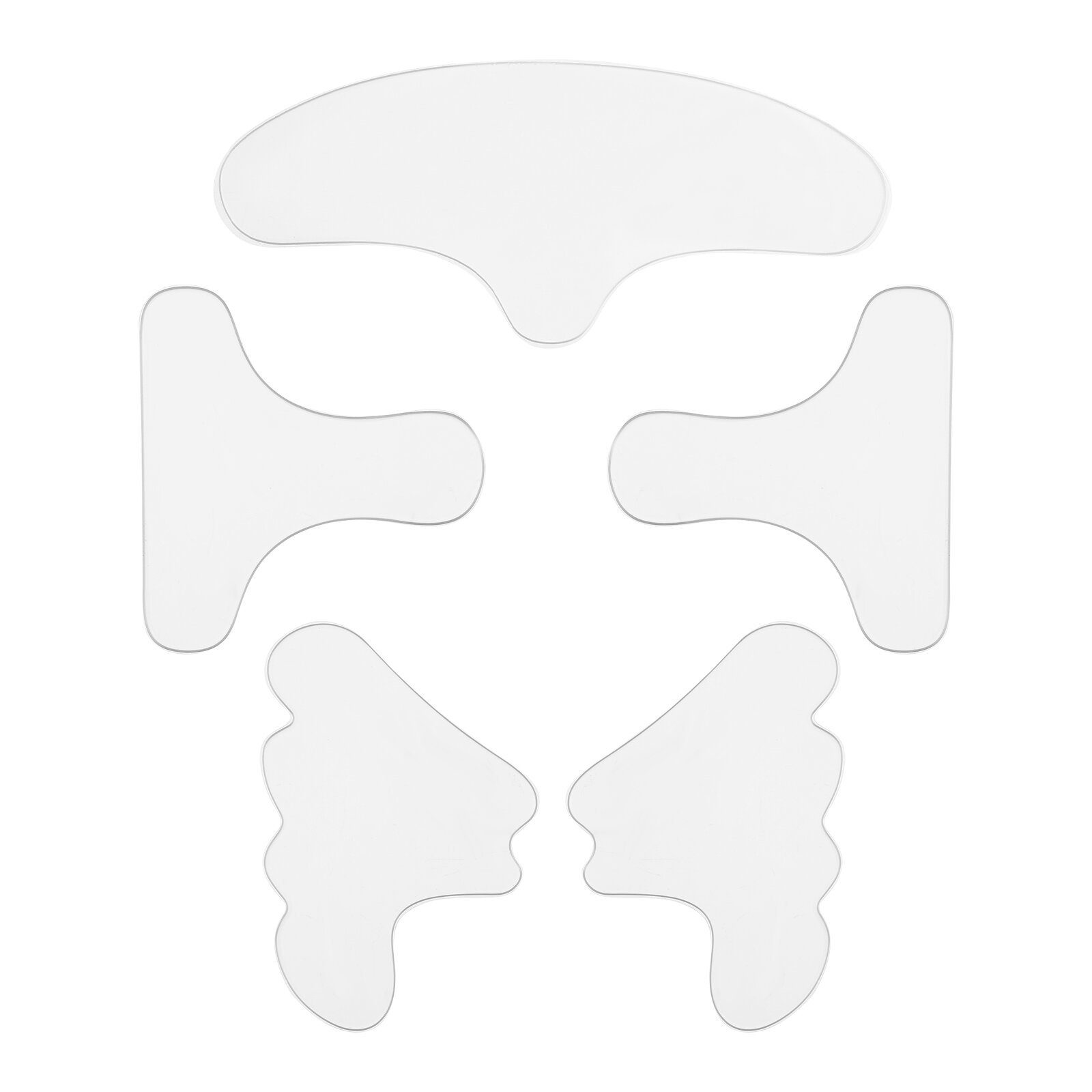 5pcs Пластыри для лица от морщин силиконовые для лба tratamiento против морщин гладкие патчи для ухода за кожей лица прозрачный цвет подходит для всех типов кожи