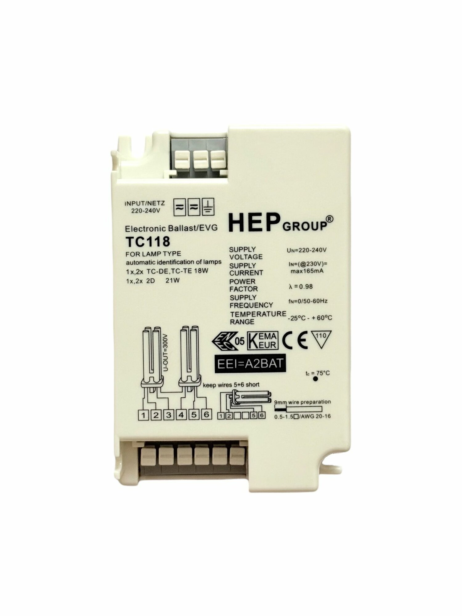 ЭПРА/балласт HEP Group Electronic Ballast/EVG TC118