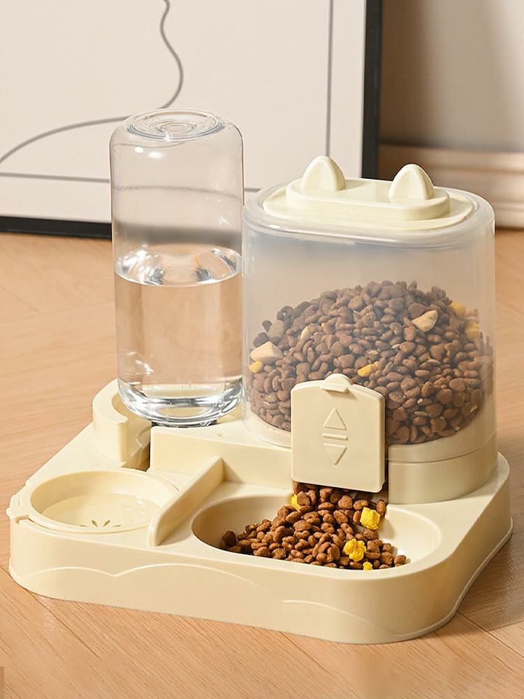 Автоматическая кормушка для домашних животных 2-в-1, поилка для воды, подходит для собак и корм для кошек сухой