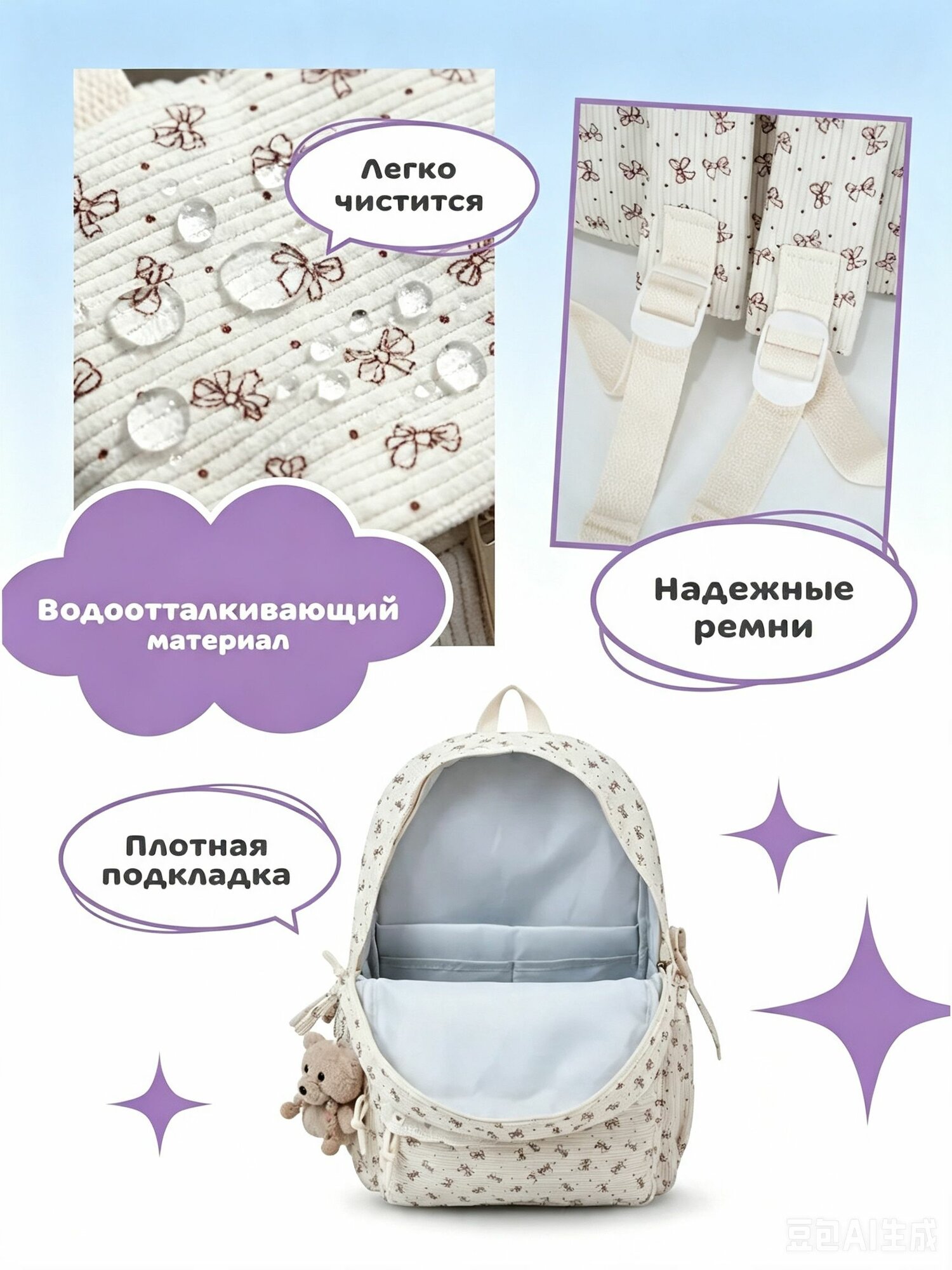 Модный школьный рюкзак для девушек, легкий городской рюкзак для учебы, прогулок и путешествий — фото 1