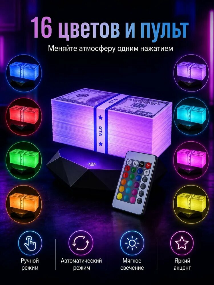 Светильник-диорама "GTA: Vice City", магнитная левитация, 16 цветовых режимов
