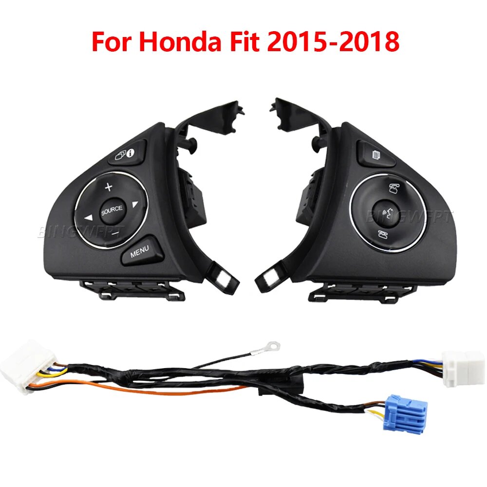 Кнопки управления аудиосистемой и телефоном на руле для Honda Fit 2015-2018, CITY, XRV, HRV