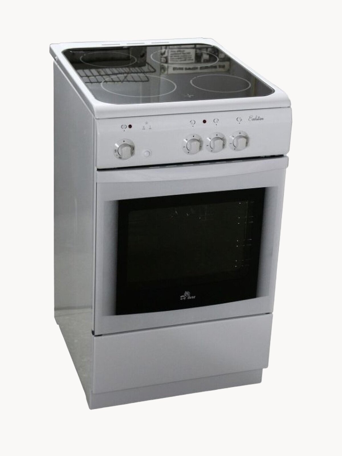 Электроплита De luxe 506003.04 эс 50 см, 3 конфорки, белый