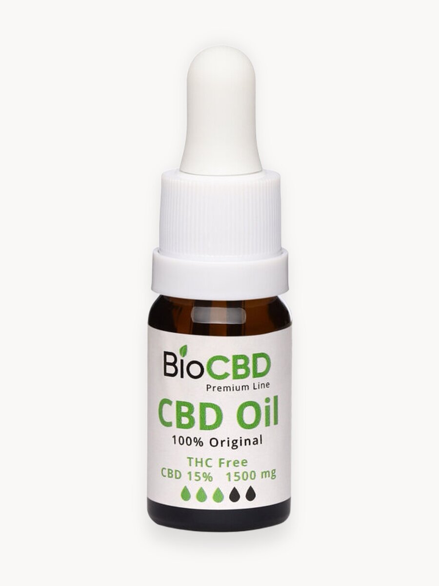 CBD масло "BioCBD" Изолят, Конопляное масло КБД: 1500мг 15% 10мл