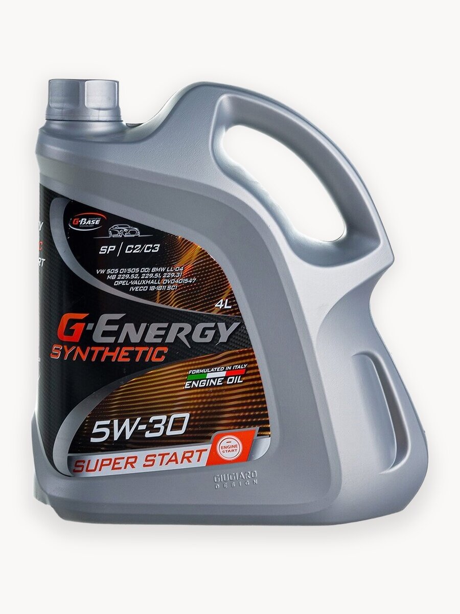 Масло моторное G-ENERGY SYNTHETIC SUPER START 5W-30 синтетика 4 л 253142400