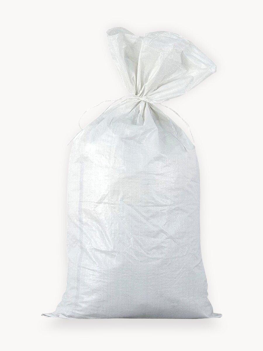 Мешки для строительного мусора, полипропиленовые, белые, 105х55см, 80гр, 10 шт