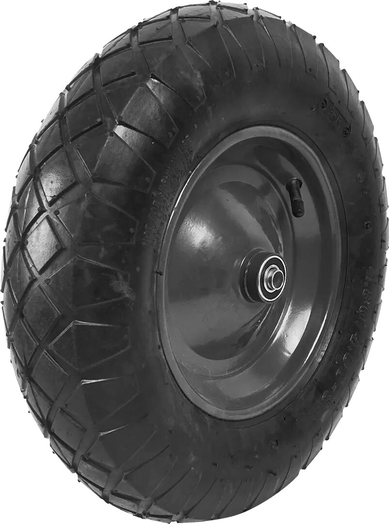 Колесо для тачки резиновое размер 4.00-8 d втулки 12 мм d колеса 395мм