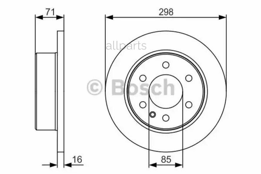 BOSCH 0986479S05 Тормозной диск задний Premium 2 (цена за 1 шт.)