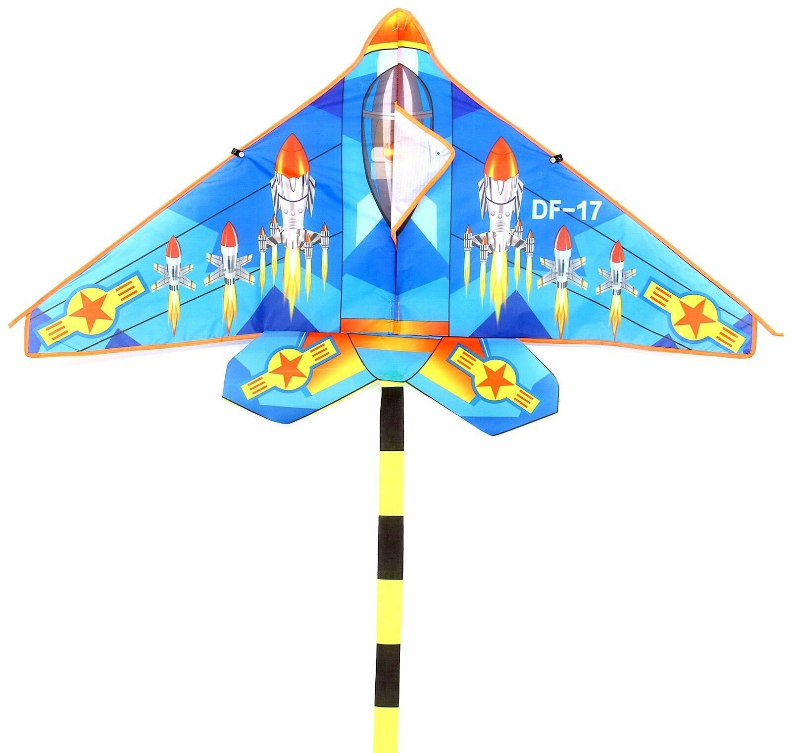 Детский воздушный змей "Самолёт" с леской, летающая игрушка для игр на свежем воздухе, цвет синий