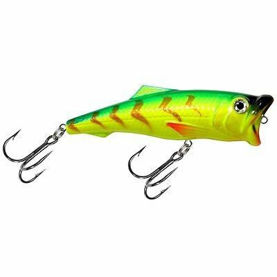 Поппер AQUA 95mm, цвет 057 (флуоресцентно-золотая макрель), 1 штука в комплекте