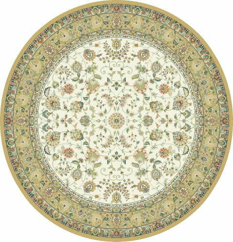 Ковер бельгийский Круглый на пол в гостиную в спальню 160х160 см бежевый классический ворс 3 мм 120085 Kover-Russia