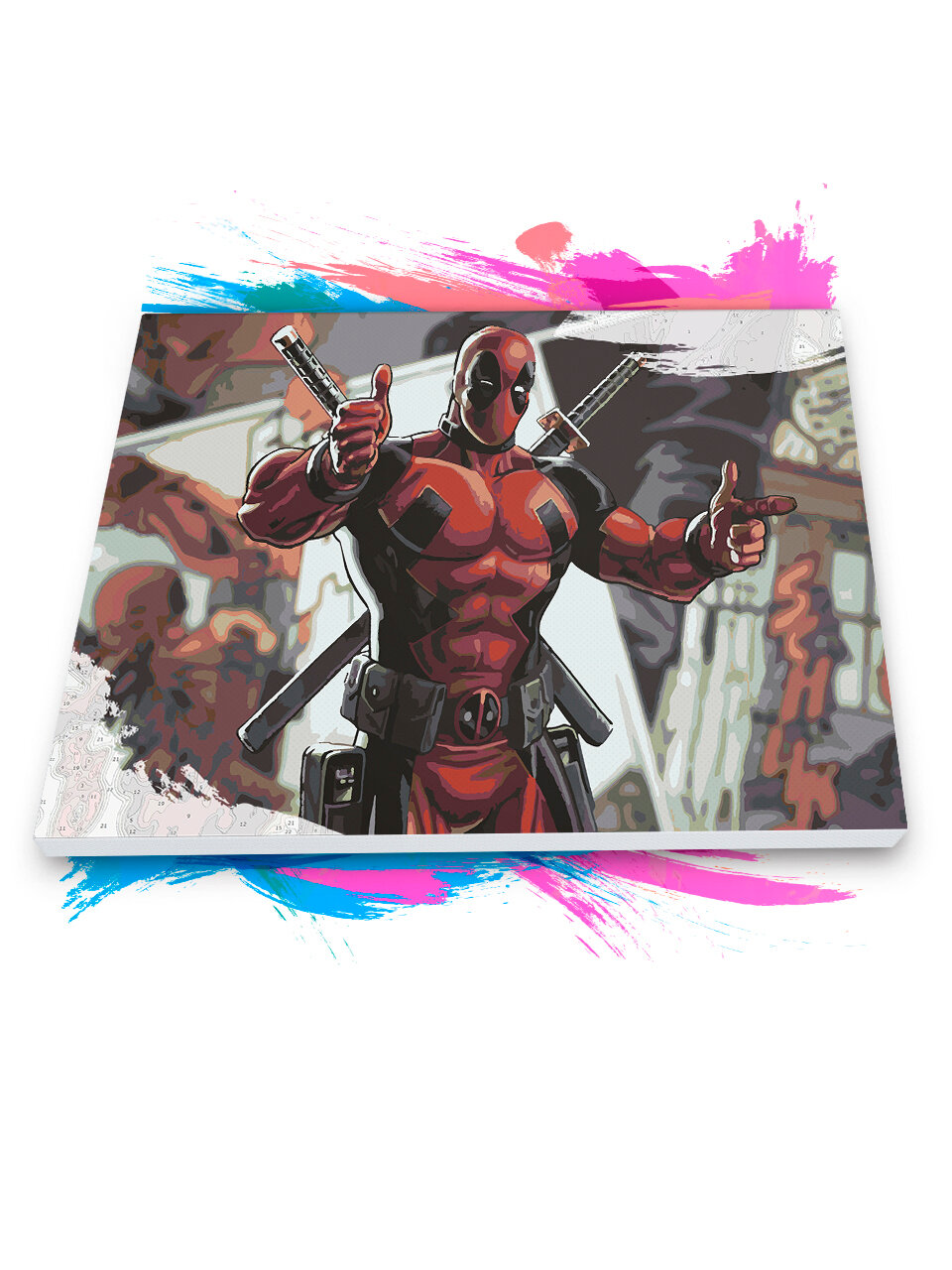 Картина по номерам на холсте Дэдпул комикс, 40 х 50 см