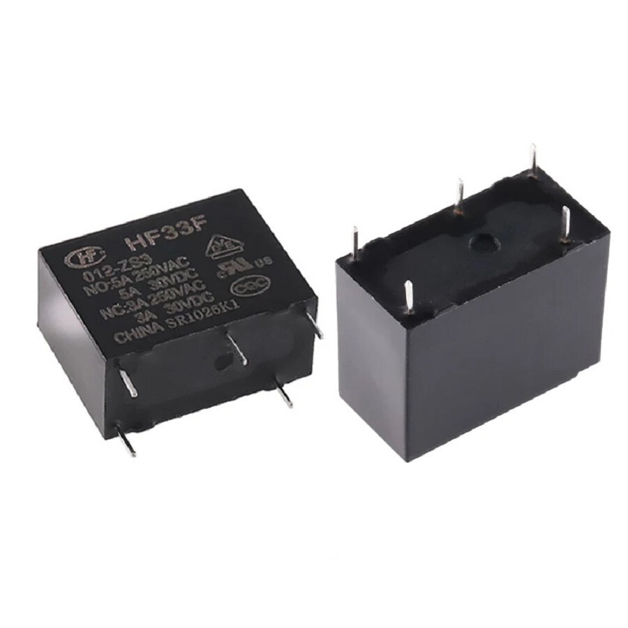 HF33F/012-ZS (5А, один контакт на переключение)