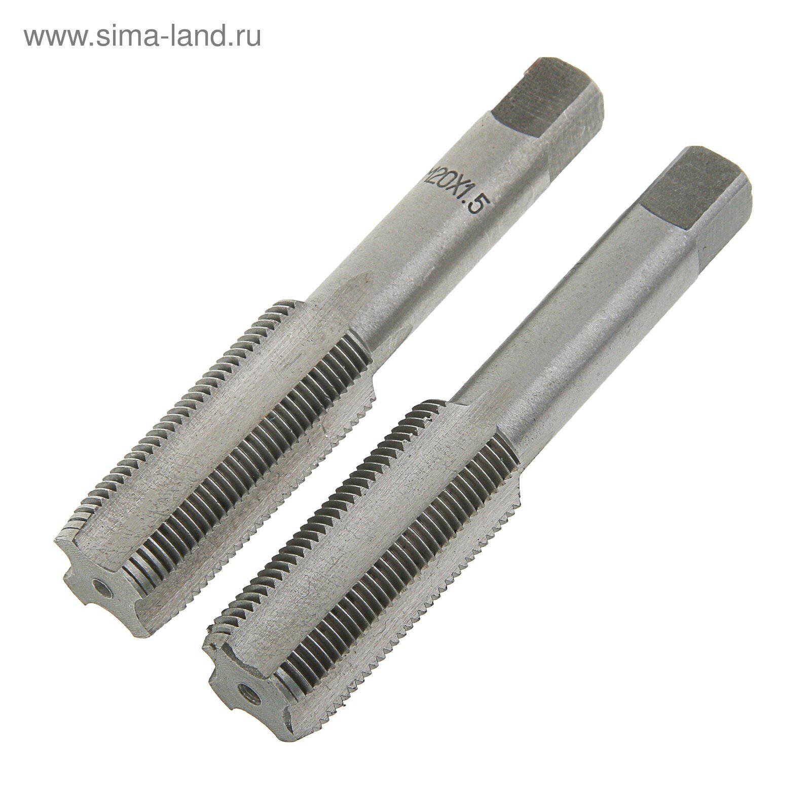 Метчики метрические ручные тундра, М20×1.5 мм, комплект из 2 шт.