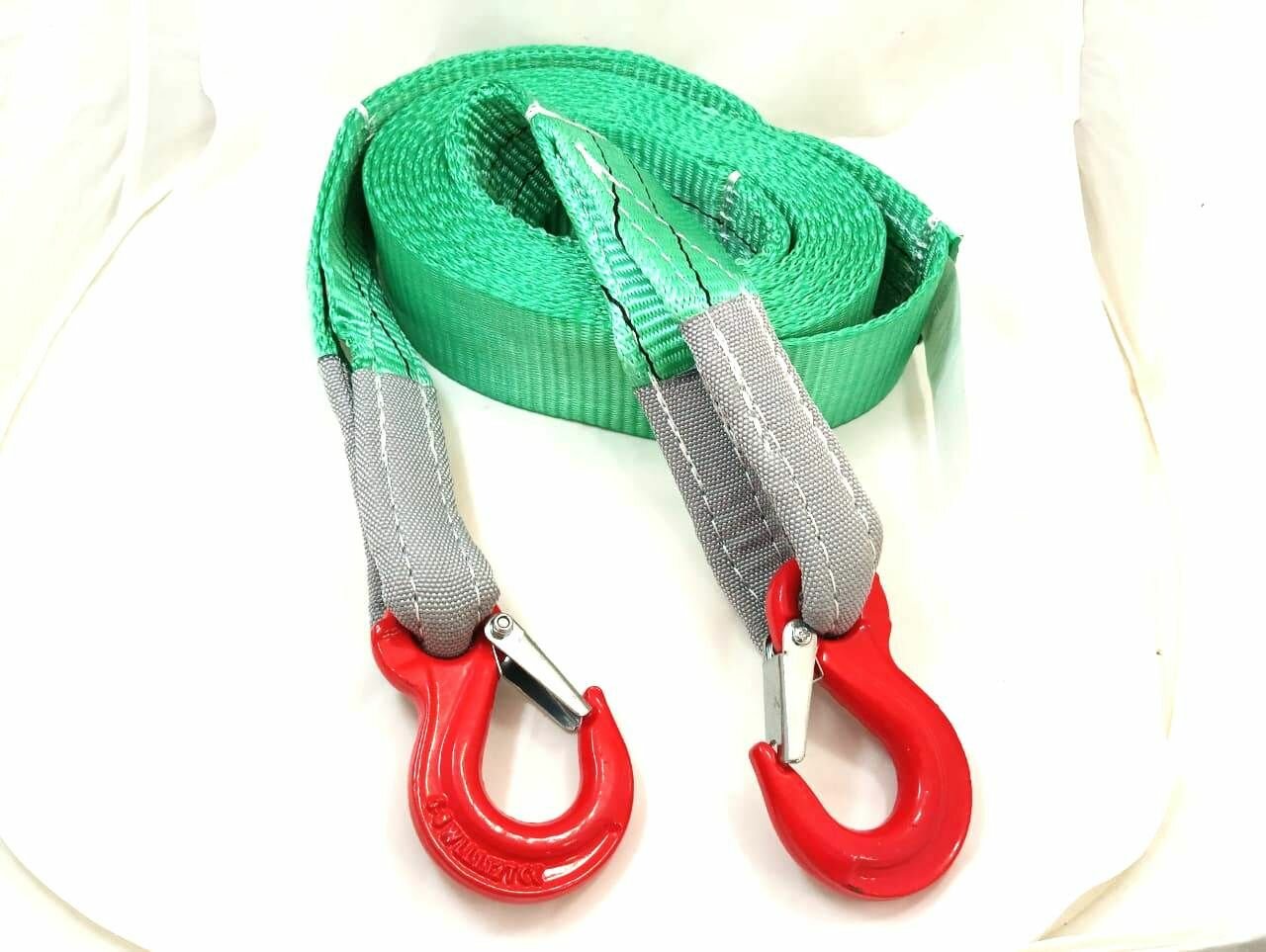 Буксировочный автомобильный трос усиленный (статический) 6тонн 5 метров (автомобили до 3,5 тонн) Крюк/Крюк, серия PRO OFFROADCAMP