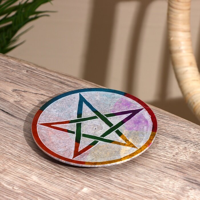 Подставка для благовония «Звезда», 12.5 см, камень