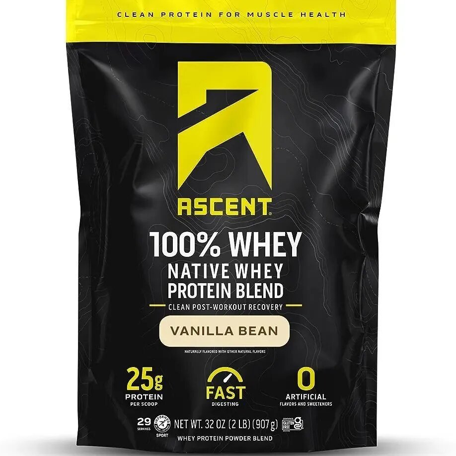 Сывороточный протеин Ascent Native Fuel Protein Whey Ваниль 907 гр