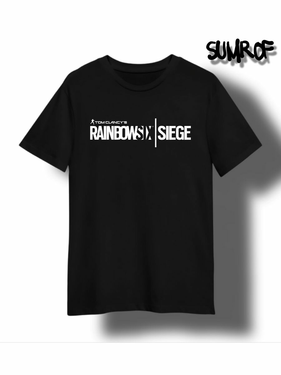Футболка с надписью rainbow six siege игра