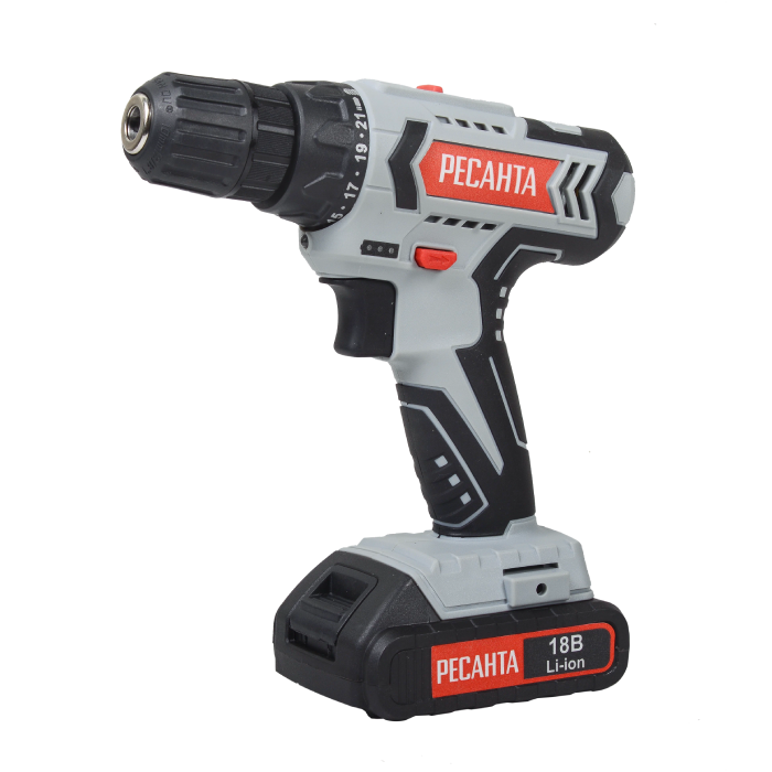 Дрель-шуруповерт аккумуляторная Ресанта ДА-50Л2-18А (75/14/9)