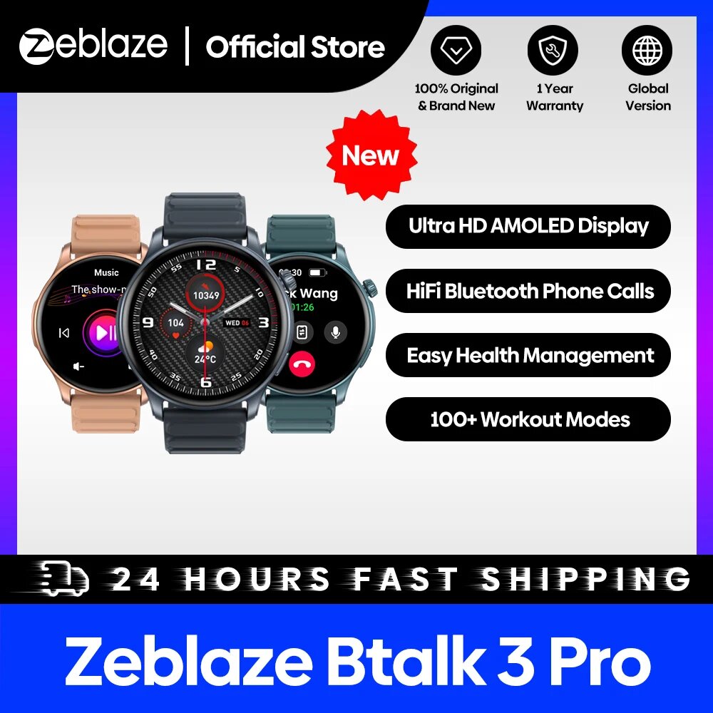 Zeblaze Btalk 3 Pro, Space Gray, Серый — фото 1