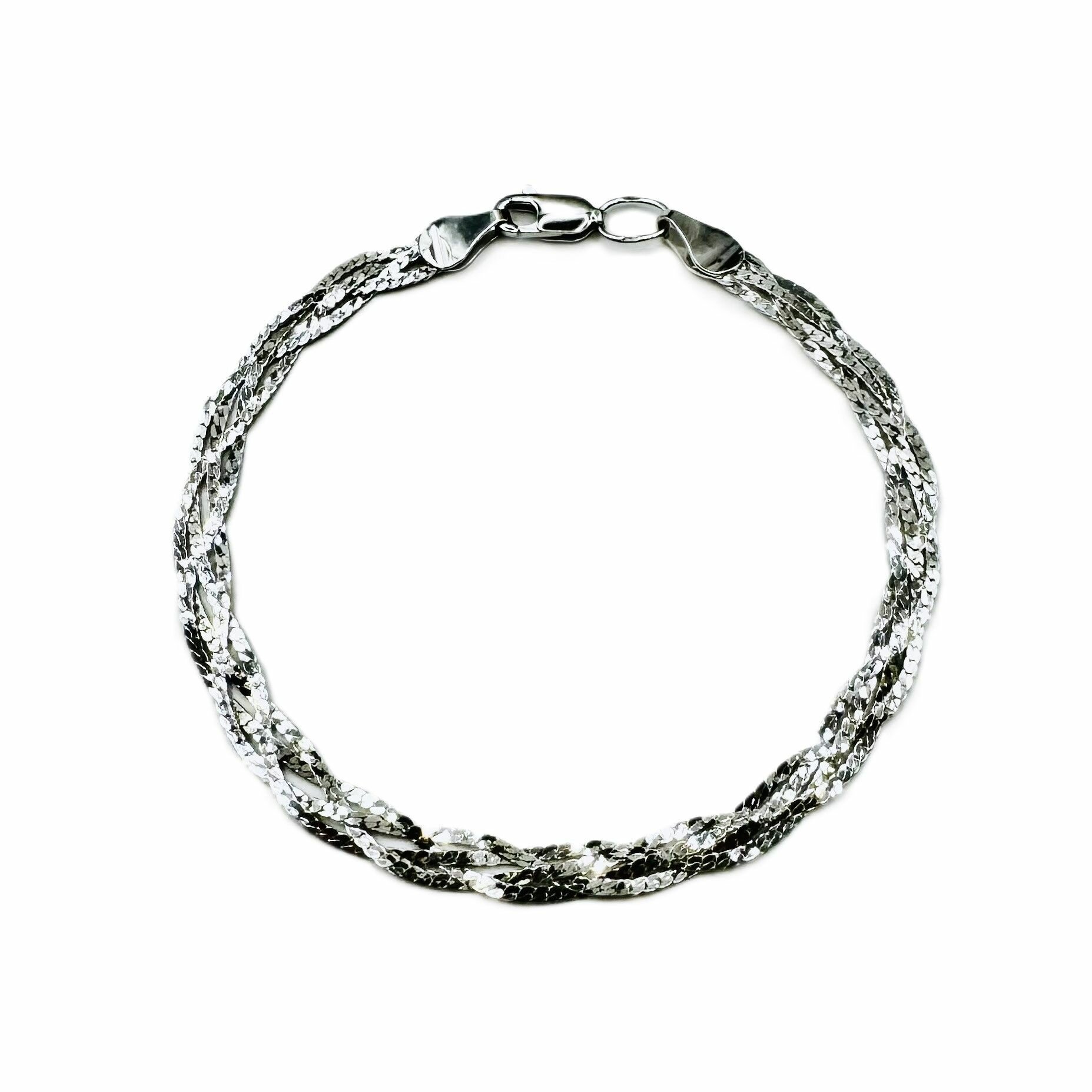 Браслет, серебро, 925 проба, родирование