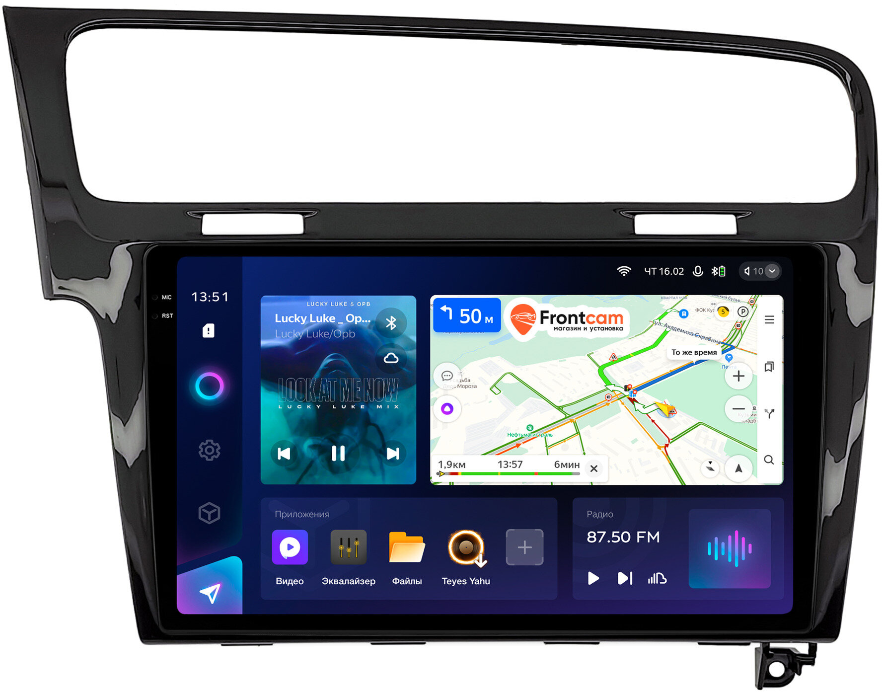 Штатная магнитола Teyes CC3 2K 6/128 10.36" RM-10-469 Volkswagen Golf 7 2012-2020 (глянцевая) Android 10 (4G-SIM, DSP, QLed)