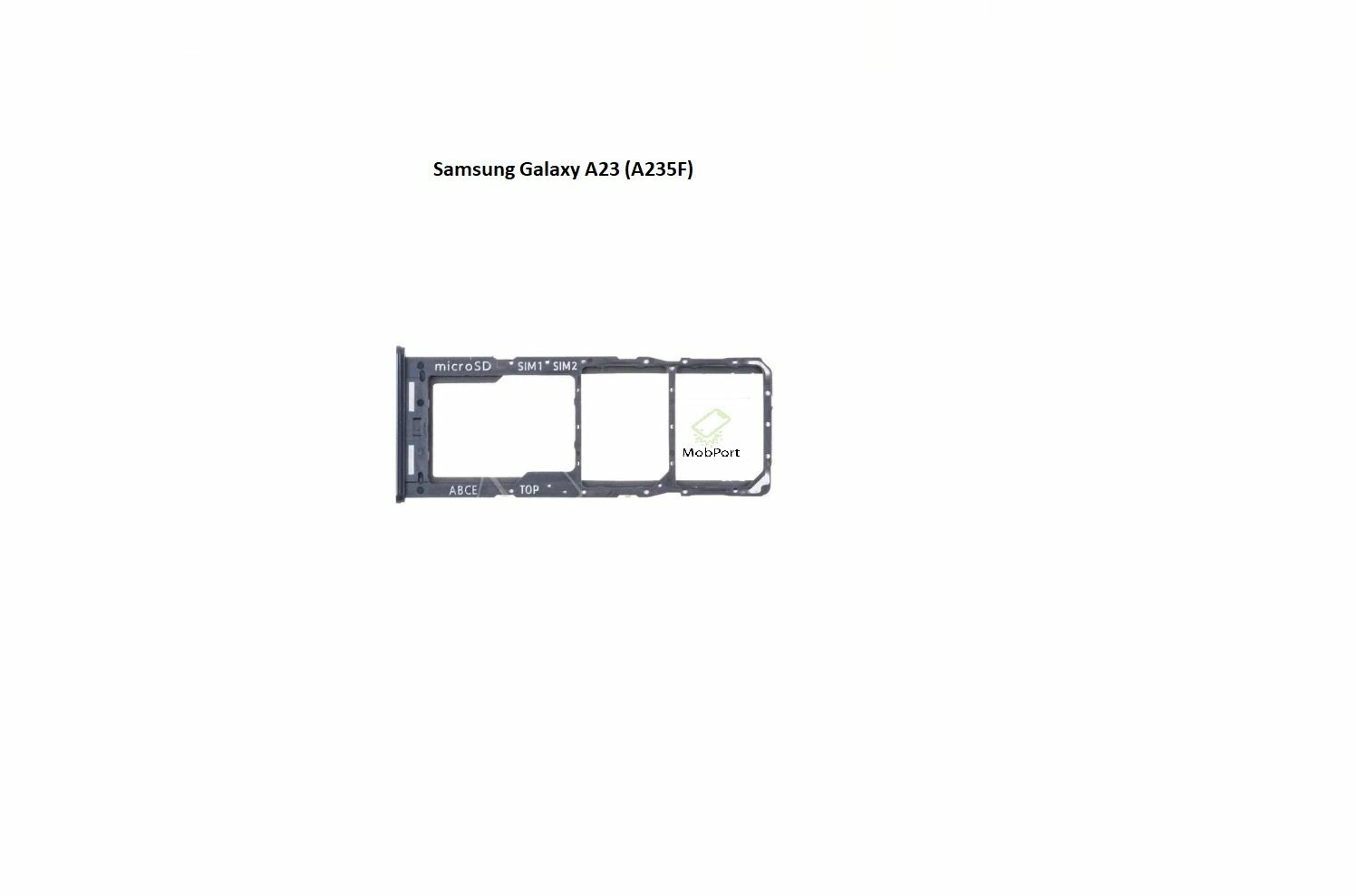 Держатель SIM для Samsung Galaxy A23 (A235F), Черный (Сим Лоток)