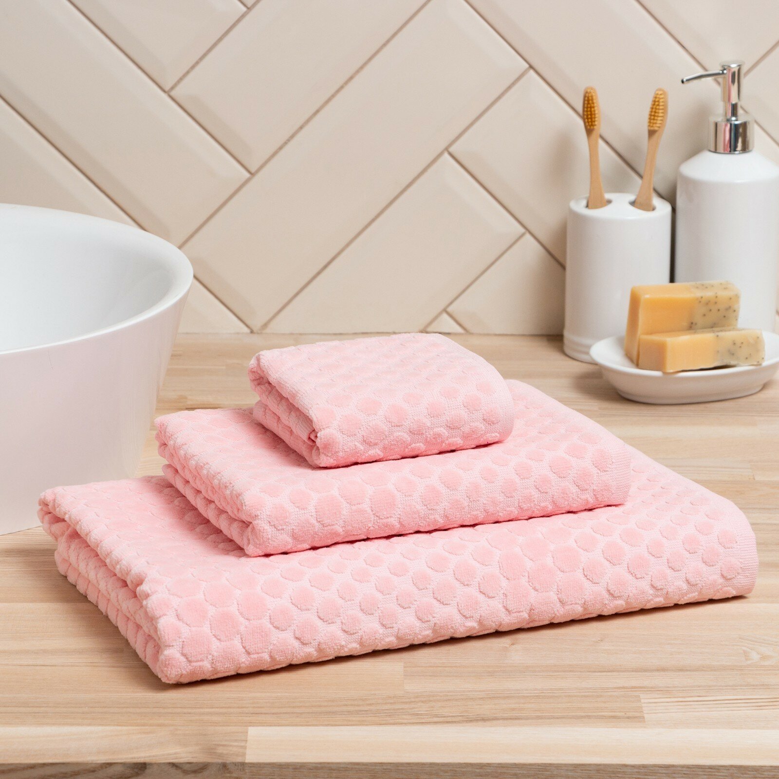 Полотенце махровое LoveLife «Комфорт» 50х90 см, розовый, 100% хлопок, 500 гр/м2, 6784059