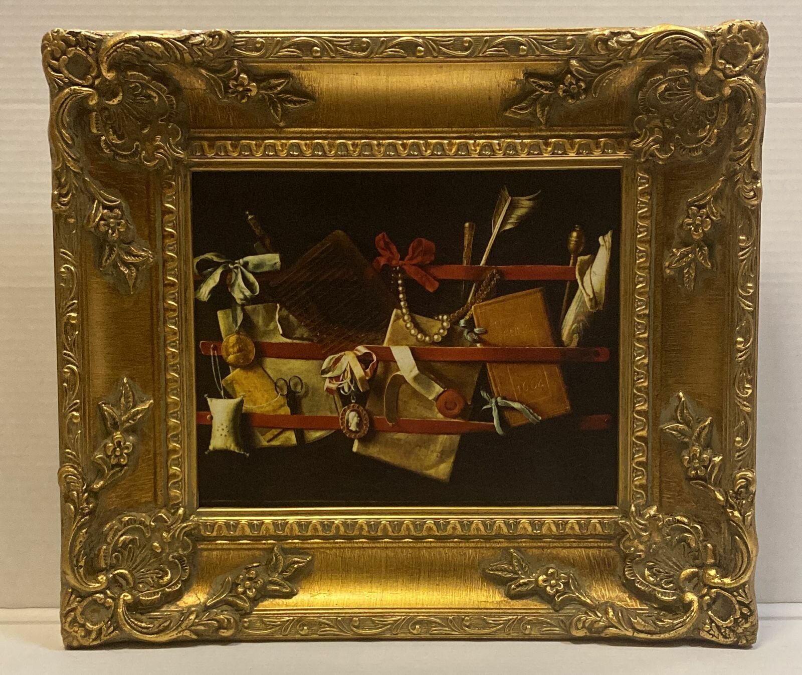 Художественная репродукция Олеография на холсте 20х25 см в деревянной раме 35х40 см